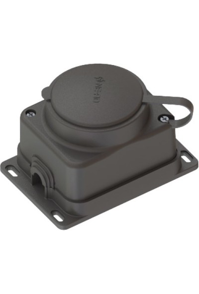 NE-AD Monofaze Kauçuk Duvar Tip Priz Tekli