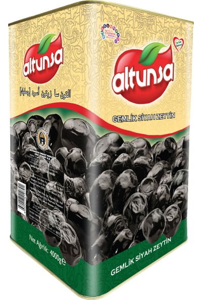 Altunsa Siyah Zeytin Gemlik Teneke 4 kg Altunsa Siyah Zeytin Gemlik Teneke 4 kg