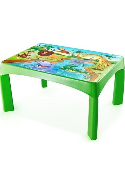 Şenyayla 2592 Desenli Çocuk Oyun Masası Yeşil