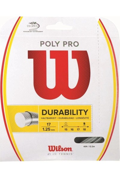 Wilson WRZ922900 Poly Pro 17 1.25 mm 12.2 m Spin Unisex Kordaj Wilson WRZ922900 Poly Pro 17 1.25 mm 12.2 m Spin Unisex Kordaj
