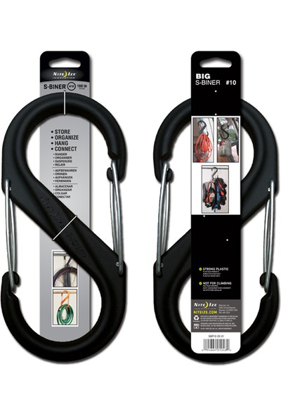 S-Biner SBP10-03-01 Plastik Size 10 Siyah Unisex Karabina S-Biner SBP10-03-01 Plastik Size 10 Siyah Unisex Karabina