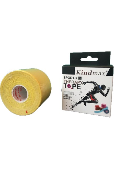 Kindmax Kinesio Sporcu Bandı 5 cm x 5 M Sarı Kindmax Kinesio Sporcu Bandı 5 cm x 5 M Sarı