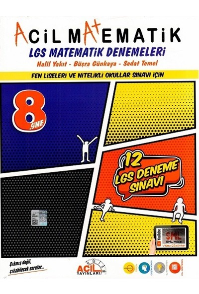 Acil Yayınları 8. Sınıf LGS Acil Matematik 12li Denemeleri Acil Yayınları 8. Sınıf LGS Acil Matematik 12li Denemeleri