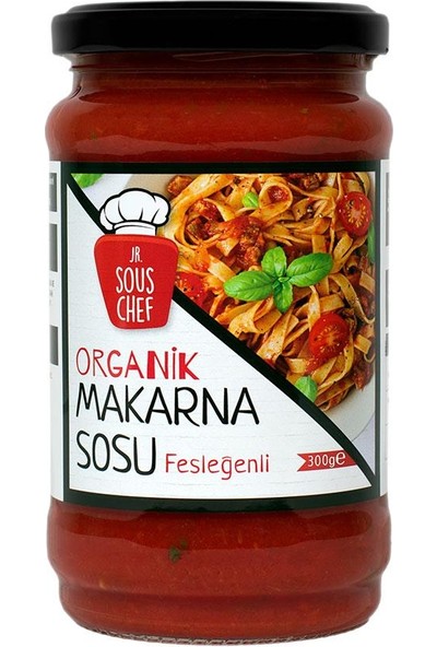 Jr Sous Chef Organik Makarna Sosu Fesleğenli 300g Cam Kavanoz