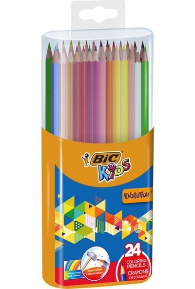 Bic Kids Evolution Kuru Boya Kalemi Plastik Kutu 24 Renk Bic Kids Evolution Kuru Boya Kalemi Plastik Kutu 24 Renk