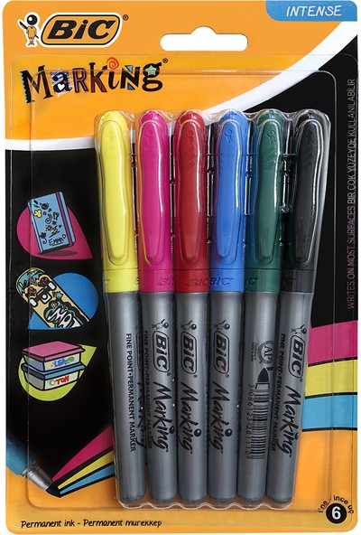 Bic Marking Color Permanent Markör Karışık 6'lı Blister Bic Marking Color Permanent Markör Karışık 6'lı Blister