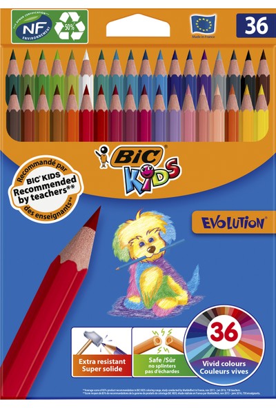 Bic Kids Evolution Kuruboya 36 Renk Bic Kids Evolution Kuruboya 36 Renk