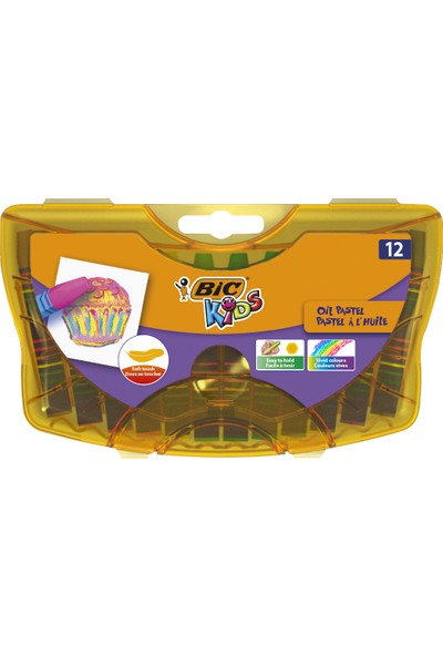 Bic Kids Yağlı Pastel Boya Çantalı Plastik Kutu 12 Renk Bic Kids Yağlı Pastel Boya Çantalı Plastik Kutu 12 Renk