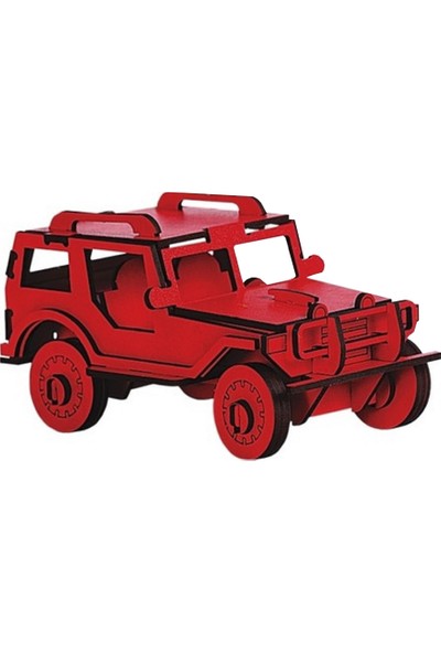 Pershang Jeep 64 Parça Ahşap 3D Puzzle Pershang Jeep 64 Parça Ahşap 3D Puzzle