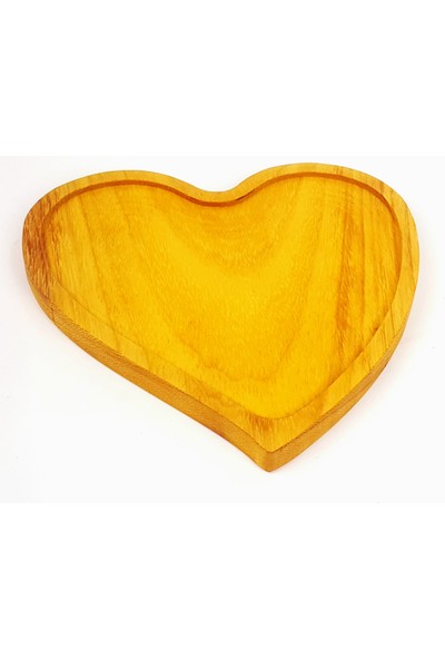 Woodkent Ithal Iroko Ahşap Kalpli Servis Tabağı Woodkent Ithal Iroko Ahşap Kalpli Servis Tabağı