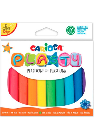 Carioca Plasty Kurumayan Oyun Hamuru 10 Renk 200 gr 42173 Carioca Plasty Kurumayan Oyun Hamuru 10 Renk 200 gr 42173