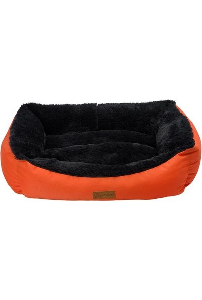 Dubex Jellybean Peluşlu Kedi Köpek Yatağı Antrasit Turuncu XL Dubex Jellybean Peluşlu Kedi Köpek Yatağı Antrasit Turuncu XL