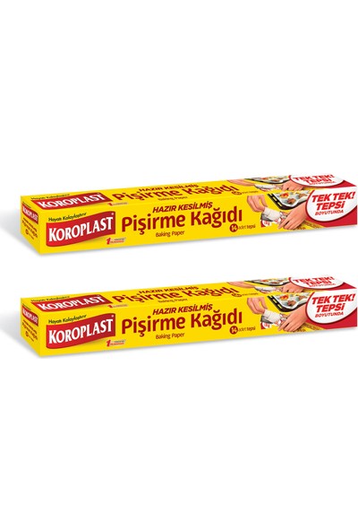 Koroplast Pişirme Kağıdı Hazır Kesilmiş 14 Adet - 2'li Koroplast Pişirme Kağıdı Hazır Kesilmiş 14 Adet - 2'li