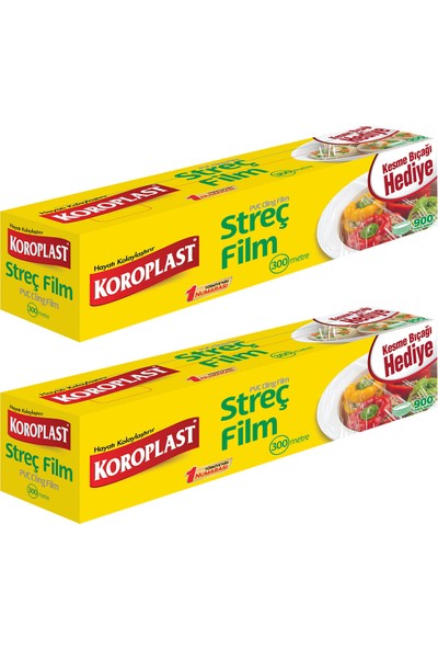 Koroplast Streç Film 300 Metre Kesme Bıçağı Hediye - 2'li
