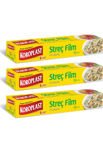 Koroplast Streç Film 15 Metre - 3'lü