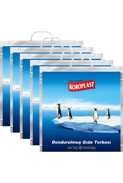 Koroplast Dondurulmuş Gıda Torbası 50CM x 52CM - 5'li