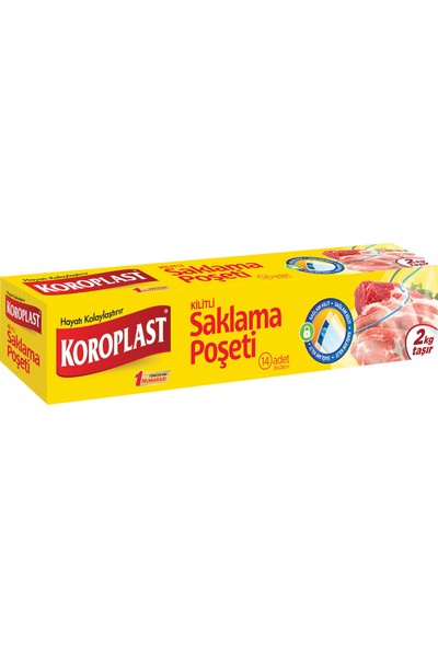 Koroplast Kilitli Saklama Poşeti 26X28 cm 14 Adet Koroplast Kilitli Saklama Poşeti 26X28 cm 14 Adet