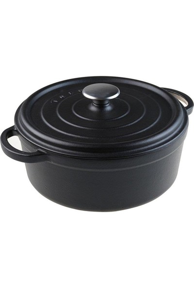 Bambum Caste Döküm Derin Tencere Mat Siyah 24 cm T1808 Bambum Caste Döküm Derin Tencere Mat Siyah 24 cm T1808
