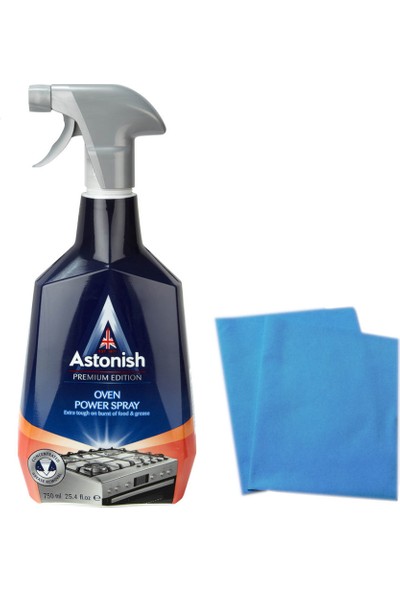 Astonish Fırın Temizleyici Sprey 750 ml + 2'li Mikrofilament Bez Astonish Fırın Temizleyici Sprey 750 ml + 2'li Mikrofilament Bez