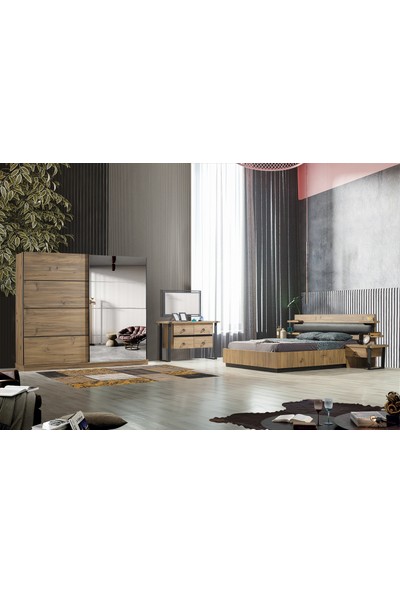 Feyza Mobilya Mia Bazalı Yatak Odası Takımı