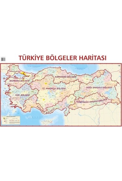 Mepmedya Yayınları Türkiye Bölgeler Haritası 70 x 100 cm Mepmedya Yayınları Türkiye Bölgeler Haritası 70 x 100 cm