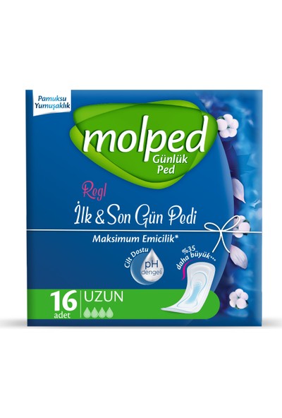 Molped İlk & Son Gün Günlük Ped 16'Lı Molped İlk & Son Gün Günlük Ped 16'Lı