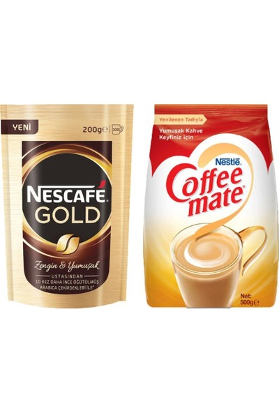 Nescafe Gold 200 gr + Nestle Coffee Mate 500 gr Fırsat Paketi Nescafe Gold 200 gr + Nestle Coffee Mate 500 gr Fırsat Paketi