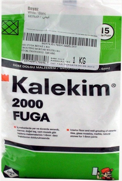 Kalekim 2001 Fuga Beyaz Derz Dolgusu 1 kg Kalekim 2001 Fuga Beyaz Derz Dolgusu 1 kg