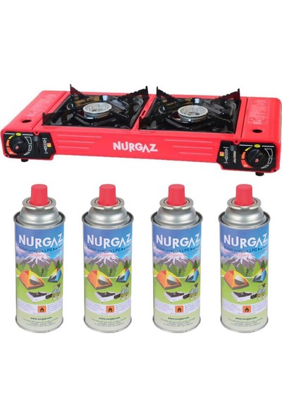 Nurgaz Çiftli Ocak Kamp Pişirme Seti Nurgaz Çiftli Ocak Kamp Pişirme Seti