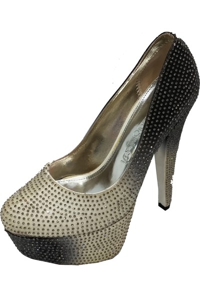 Smilee 5122 Platform Topuklu Taşlı Abiye Ayakkabı
