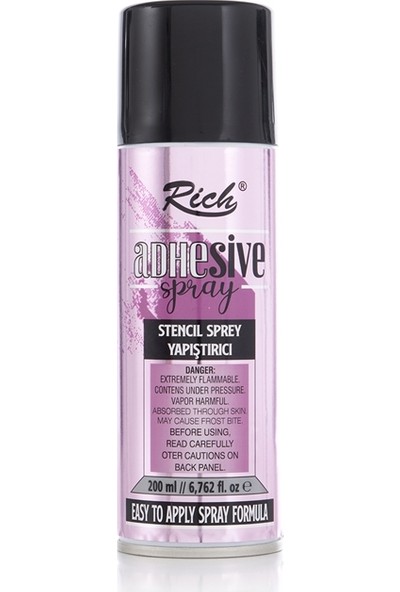 Rich Stencil Sprey Yapıştırıcı 200 ml Rich Stencil Sprey Yapıştırıcı 200 ml