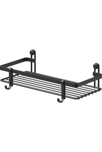 Tekno-tel TEK KATLI KANCALI BANYO RAFI SİYAH ES081H Tekno-tel TEK KATLI KANCALI BANYO RAFI SİYAH ES081H