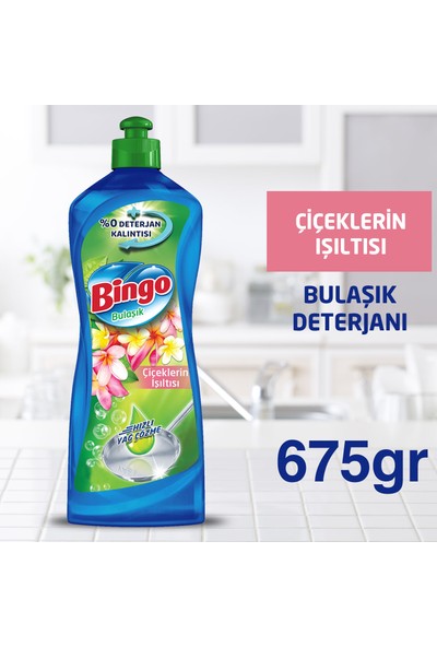Bingo Elde Bulaşık Deterjanı Çiçeklerin Işıltısı 675 gr