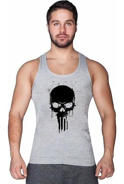 Supplementler Skull Tanktop Gri Supplementler Skull Tanktop Gri