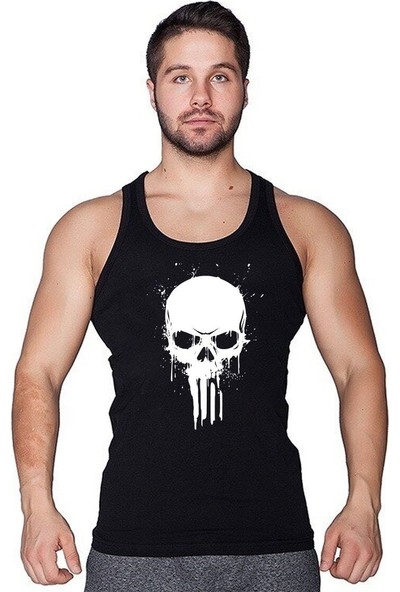 Supplementler Skull Tanktop Siyah