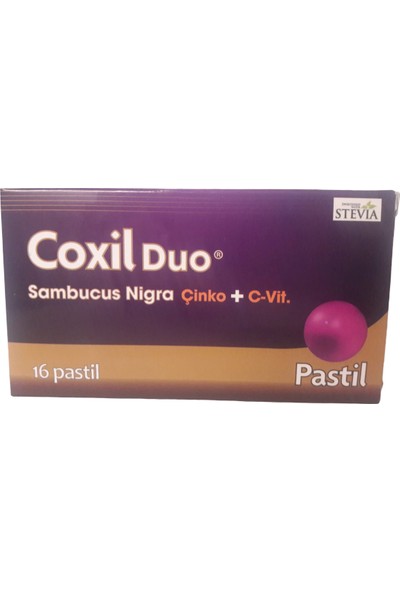 Stevia Coxil Duo Çinko + C Vitamini - Sambucol Plus 16 Emilebilir Pastil Stevia Coxil Duo Çinko + C Vitamini - Sambucol Plus 16 Emilebilir Pastil