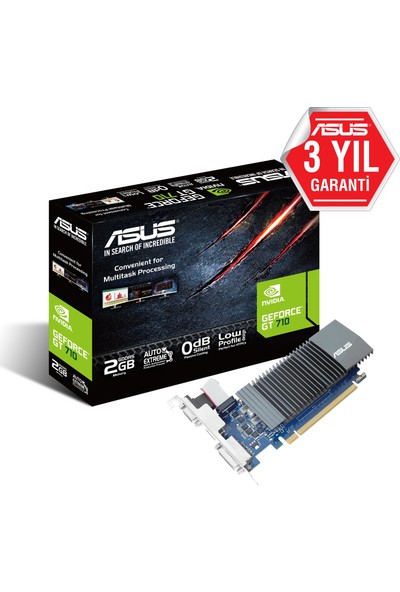Asus Geforce GT710-SL-2GD5 (VGA DVI HDMI) DDR5 Ekran Kartı Asus Geforce GT710-SL-2GD5 (VGA DVI HDMI) DDR5 Ekran Kartı