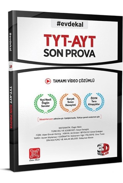 3D Yayınları Tyt Ayt Son Prova Denemeleri Tamamı Video Çözümlü 3D Yayınları Tyt Ayt Son Prova Denemeleri Tamamı Video Çözümlü