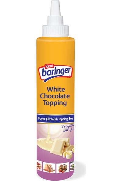 Kent Boringer Beyaz Çikolatalı Topping Sos 750 gr Kent Boringer Beyaz Çikolatalı Topping Sos 750 gr