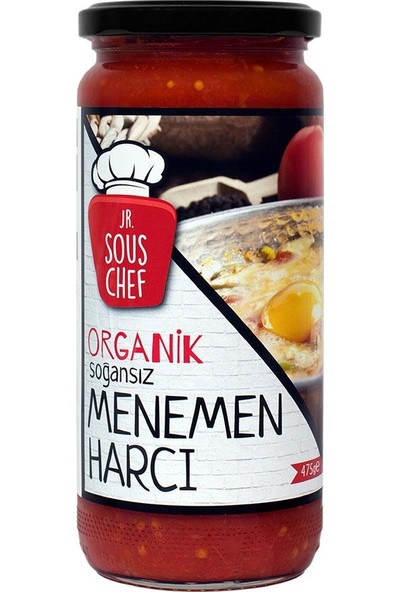 Jr Sous Chef Organik Menemen Harcı Soğansız 475g Cam Kavanoz
