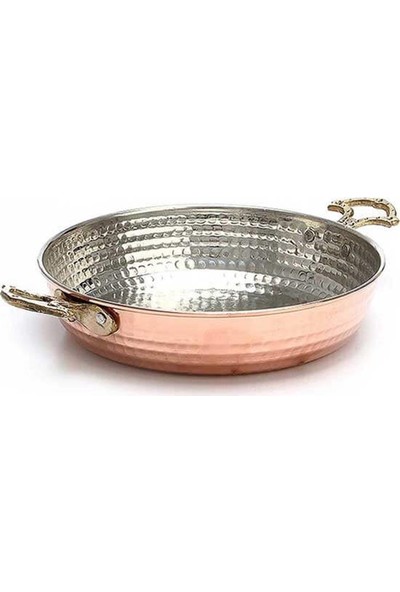 Emel Bakır Yumurta Sahanı 22 cm