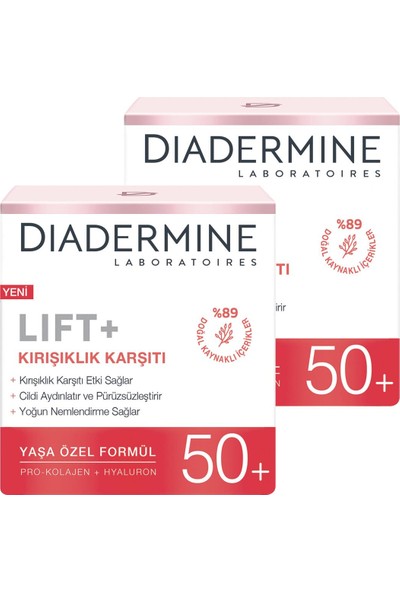 Dıadermıne Kırışıklık Karşıtı Lıft+ 50+Gündüz Kremi x 2 Adet