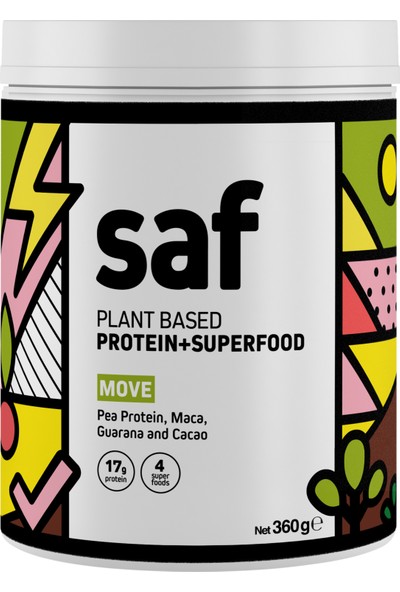 Saf Nutrition Bitkisel Protein + Superfood Mix. Move 360 gr Saf Nutrition Bitkisel Protein + Superfood Mix. Move 360 gr