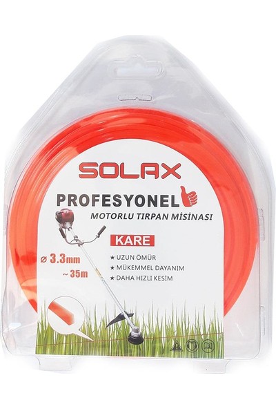 Solax Solax Kare Tırpan Misinası 3,3 Mm 35 Metre Solax Solax Kare Tırpan Misinası 3,3 Mm 35 Metre