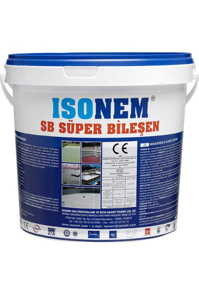 İsonem Sb Süper Bileşen Uv Dayanımlı Su Yalıtımı 10 Kg - Gri İsonem Sb Süper Bileşen Uv Dayanımlı Su Yalıtımı 10 Kg - Gri