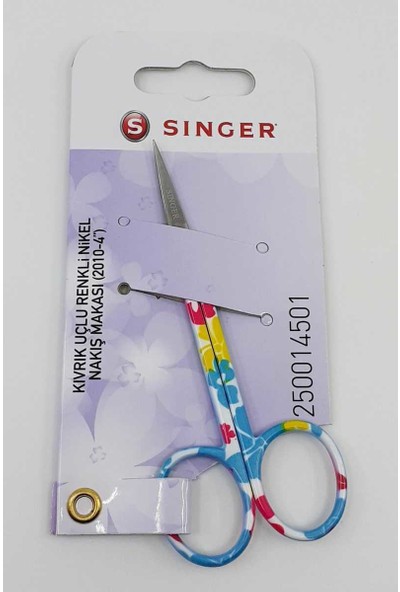 Singer Singer Nakış Makası Kıvrık Uçlu Renkli Nikel No:4 Singer Singer Nakış Makası Kıvrık Uçlu Renkli Nikel No:4