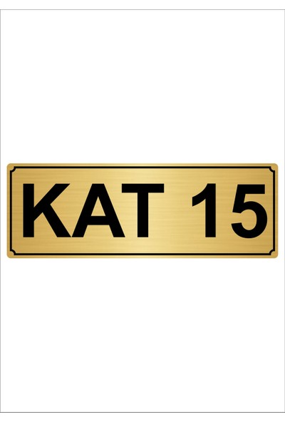 Özarslan DizaynKat 15 5 x 20 cm Metal Yönlendirme Levhası Altın