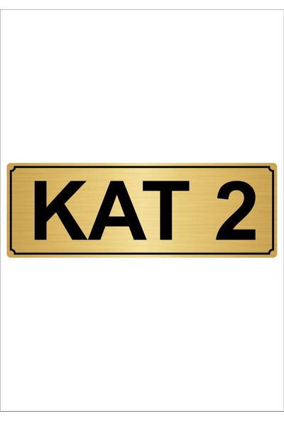 Özarslan DizaynKat 2 5 x 20 cm Metal Yönlendirme Levhası Altın