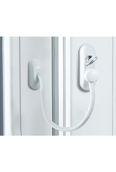 Winlock 10'lu Beyaz Renk Anahtarlı Pencere Emniyet Kilidi Winlock 10'lu Beyaz Renk Anahtarlı Pencere Emniyet Kilidi