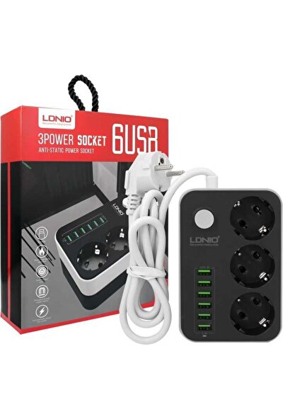 Ldnio Ldnıo Se3631 3 Priz + 6 Usb Akım Korumalı Priz Ldnio Ldnıo Se3631 3 Priz + 6 Usb Akım Korumalı Priz